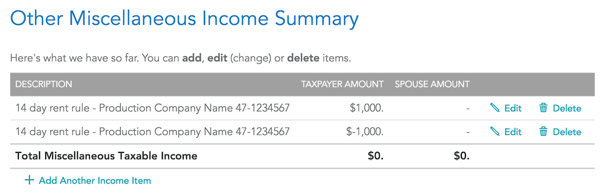 How I Filed TV Show Filming Rental Income with TurboTax – Project Palermo